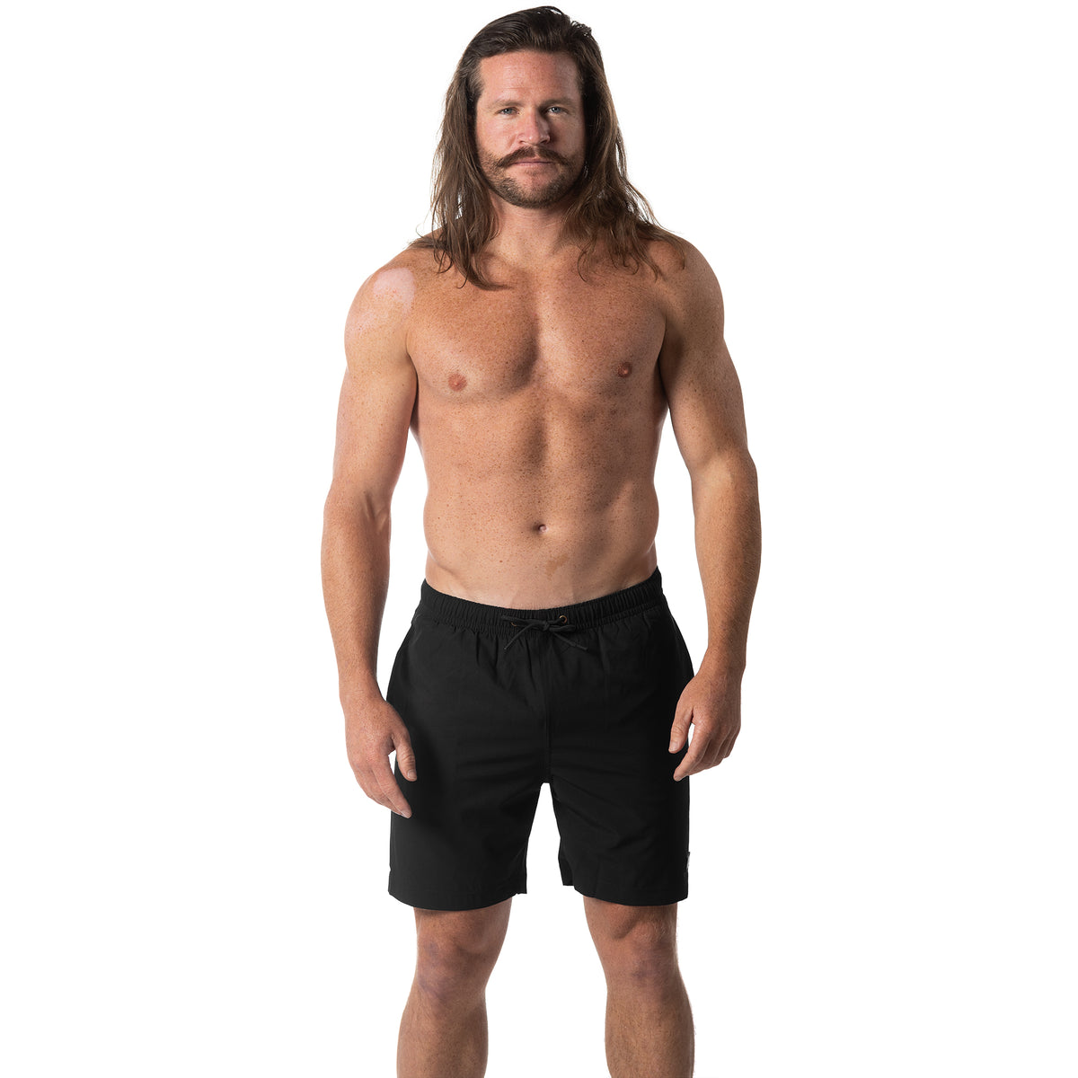 Compression Lined 7" Swim Trunks - Black – Third Wave Style