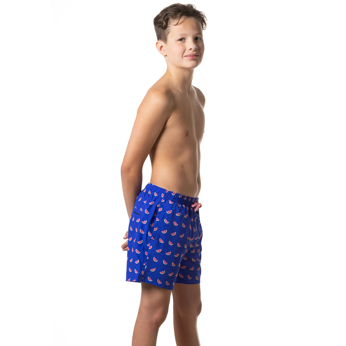 Compression Lined Boys Swim Trunks - Watermelons – Third Wave Style