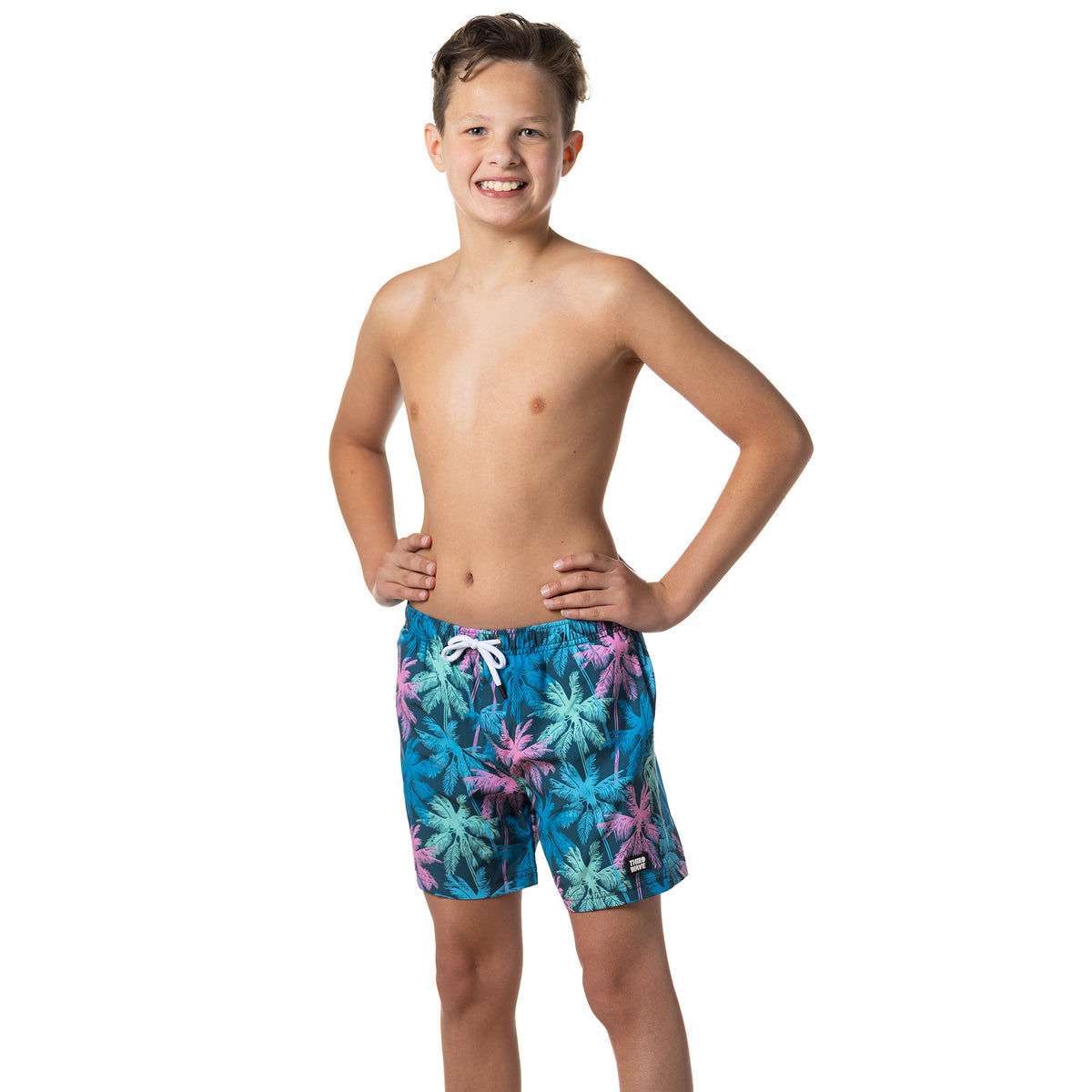 Compression Lined Boys Swim Trunks - Tropic Bliss – Third Wave Style